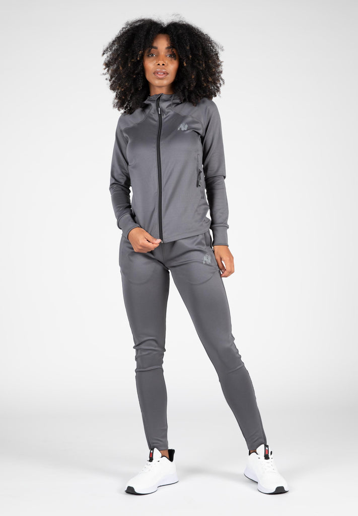 Halsey Track Jacket - Gray | GorillaWearUsa