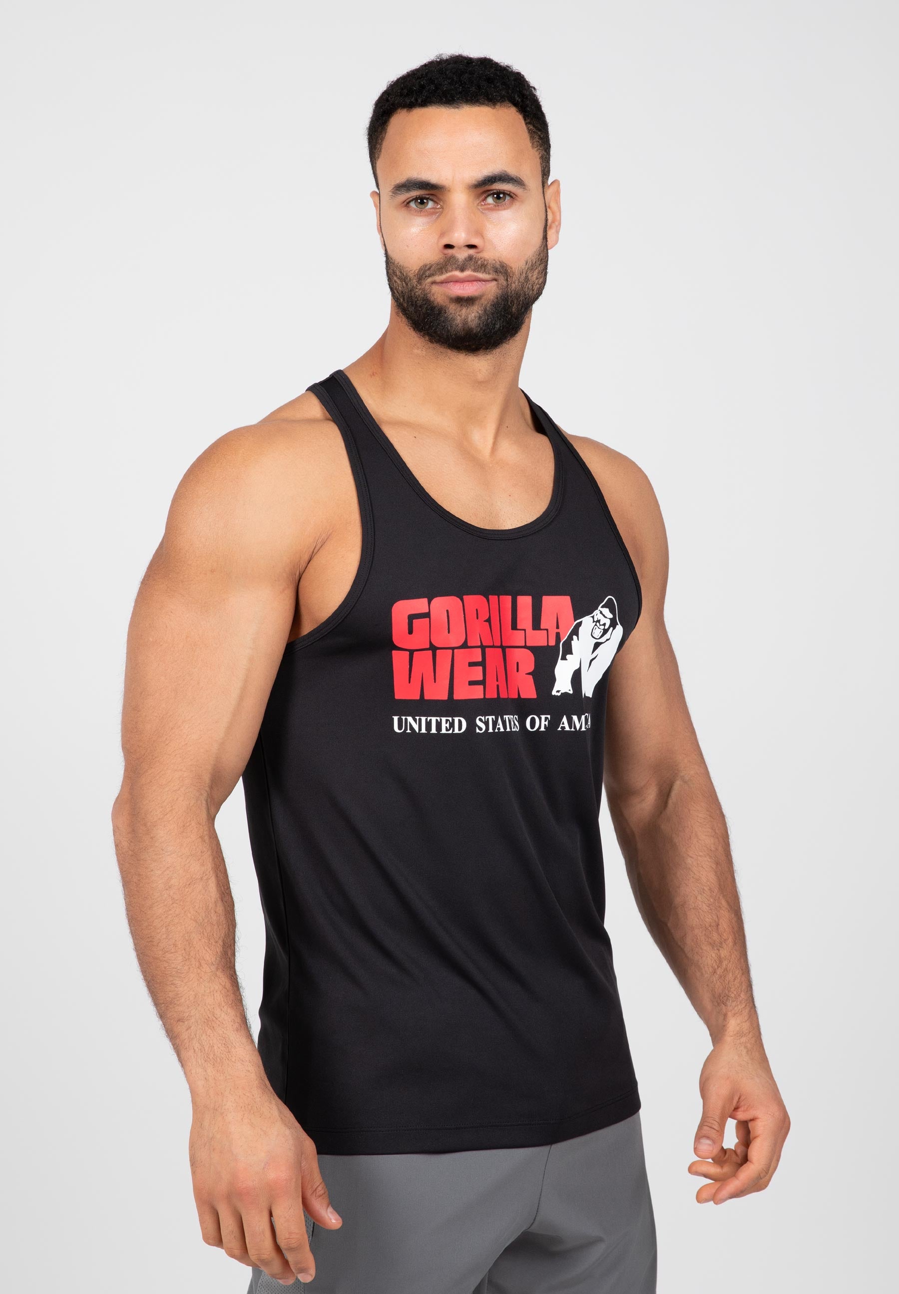 Classic Training Tank Top - Black | GorillaWearUsa